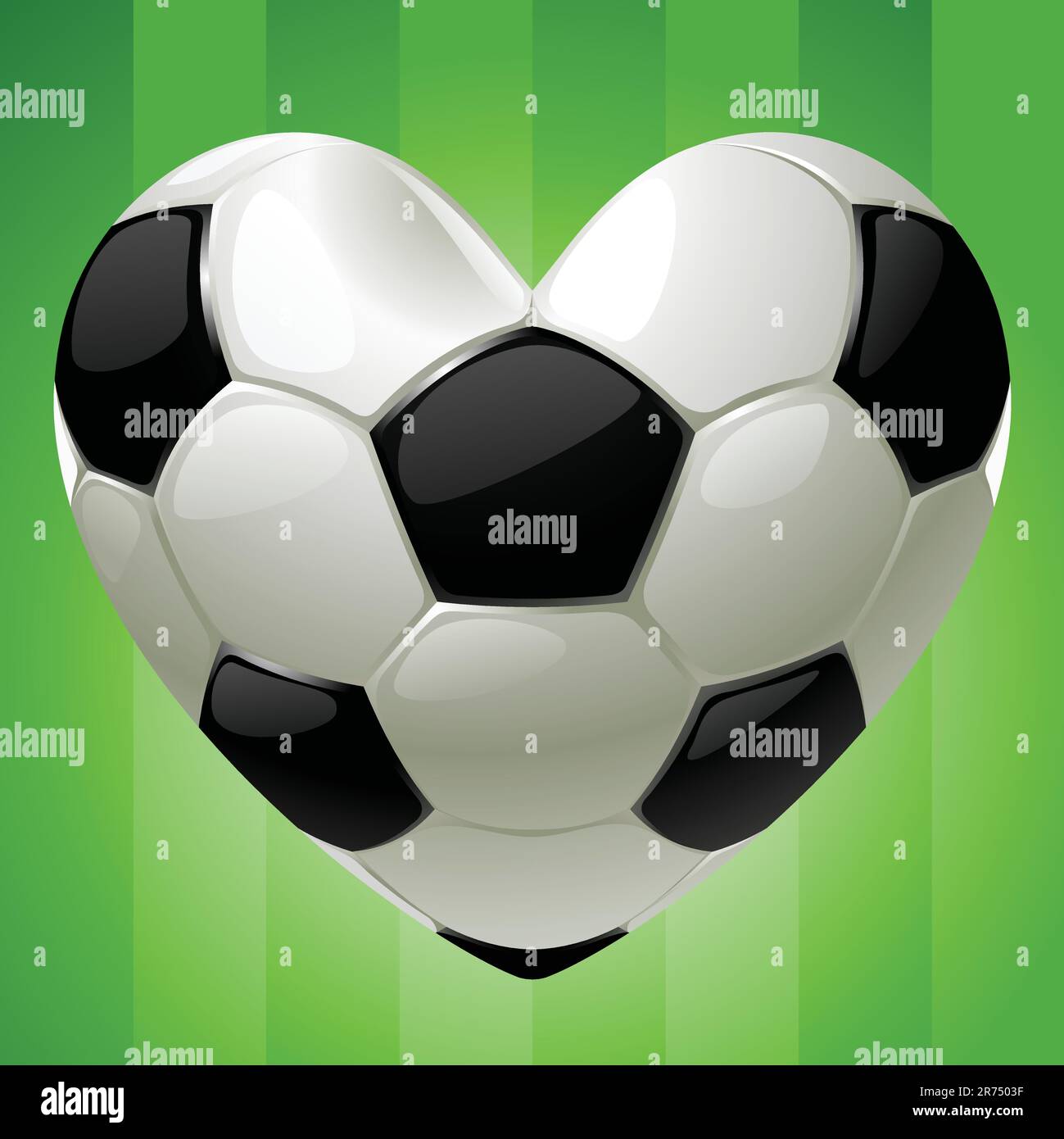 Heart football soccer ball illustration hi-res stock photography and ...