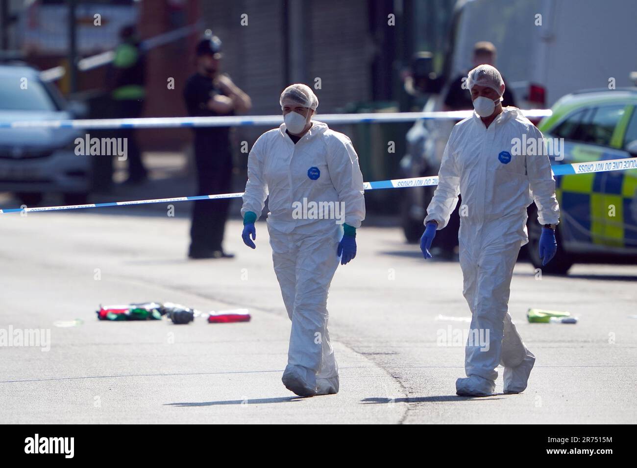 Police forensics officers on Ilkeston Road, Nottingham, as a 31-year ...