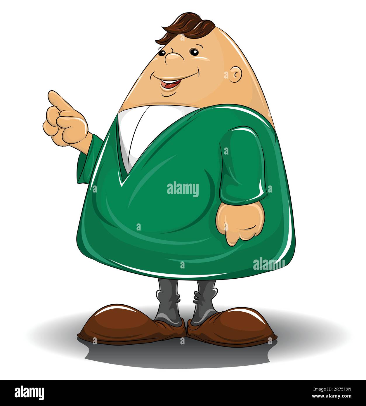 caricature man pointing out vector illustration Stock Vector Image ...