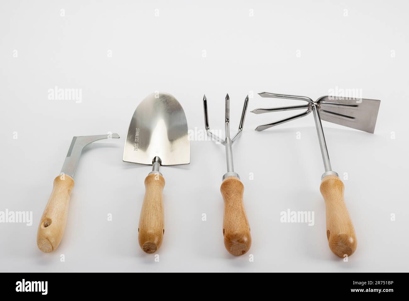 Joint scraper, flower trowel, hand hoe, double hoe, with wooden handle ...