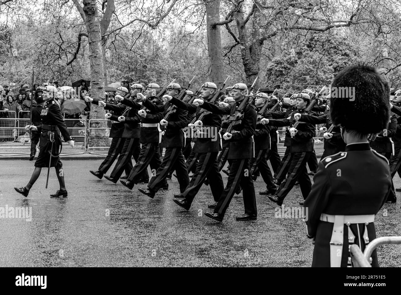 British Army Soldiers Take Part In The King's Procession Along The Mall ...