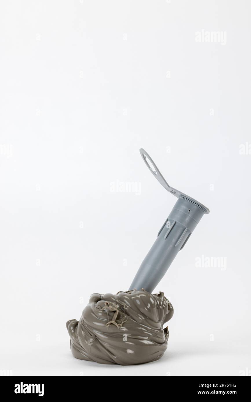 Gray grommet for silicone cartridges is stuck in stone gray silicone ...