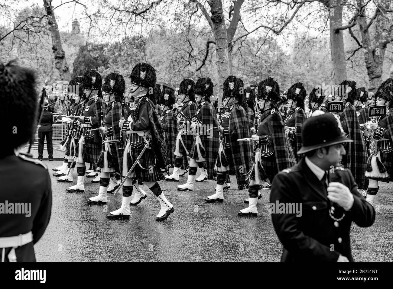 British Army Soldiers March Along The Mall As Part of The King's ...