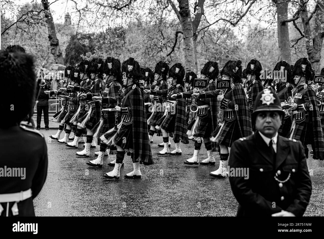 British Army Soldiers March Along The Mall As Part of The King's ...