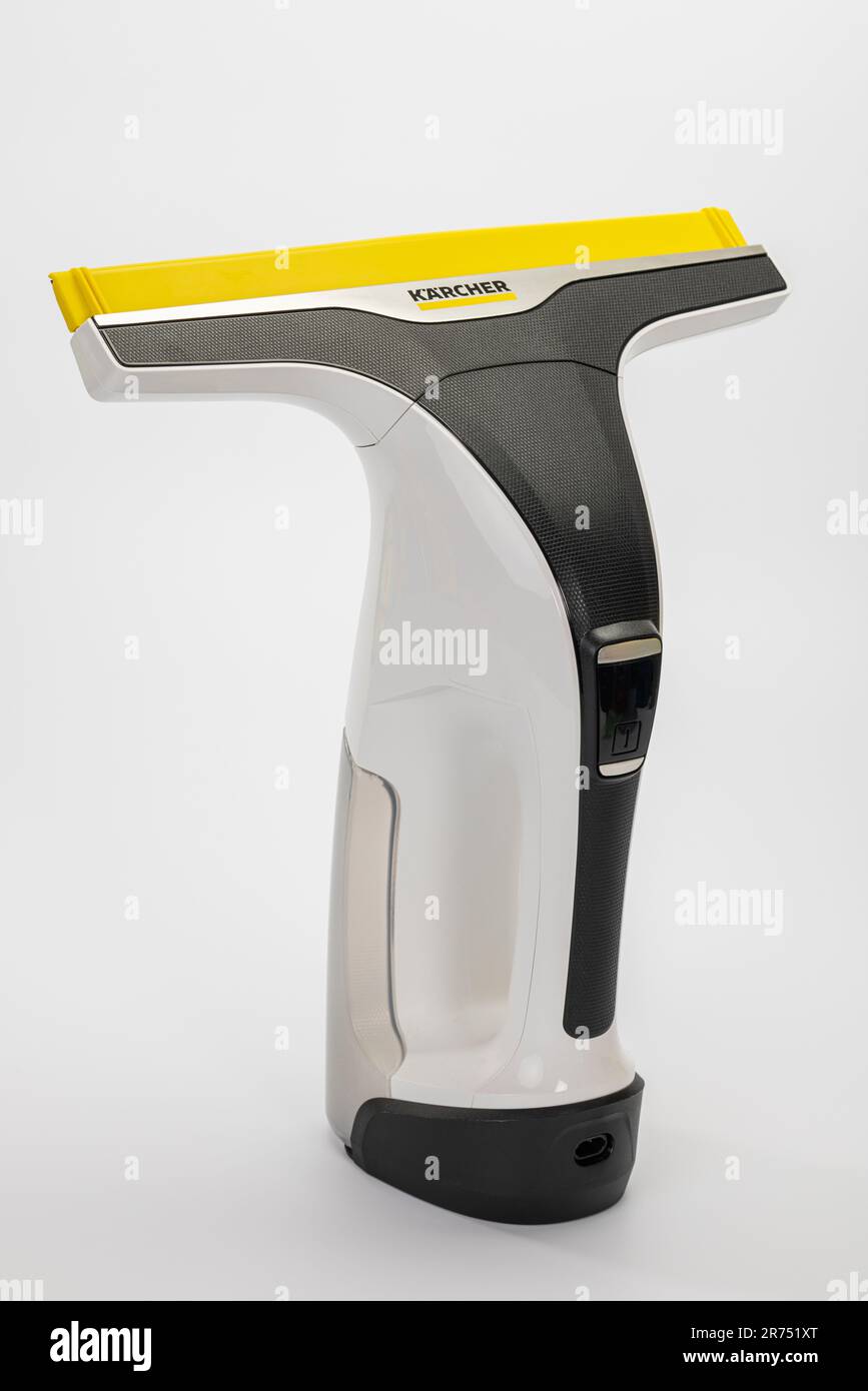 Kärcher cordless window vacuum cleaner, white background Stock Photo ...