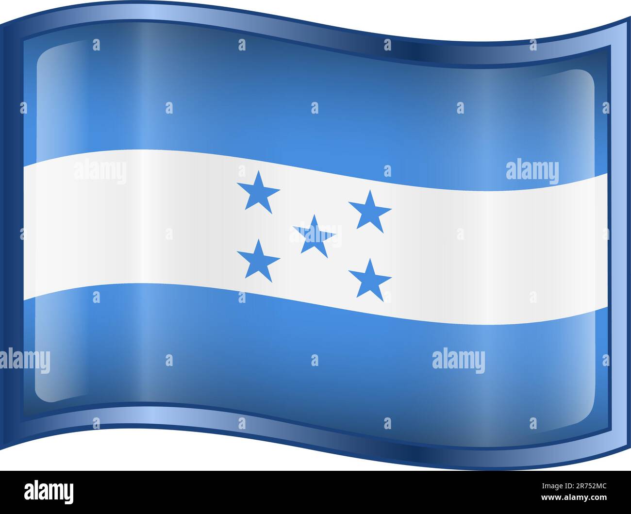 Honduras Flag icon, isolated on white background Stock Vector Image ...