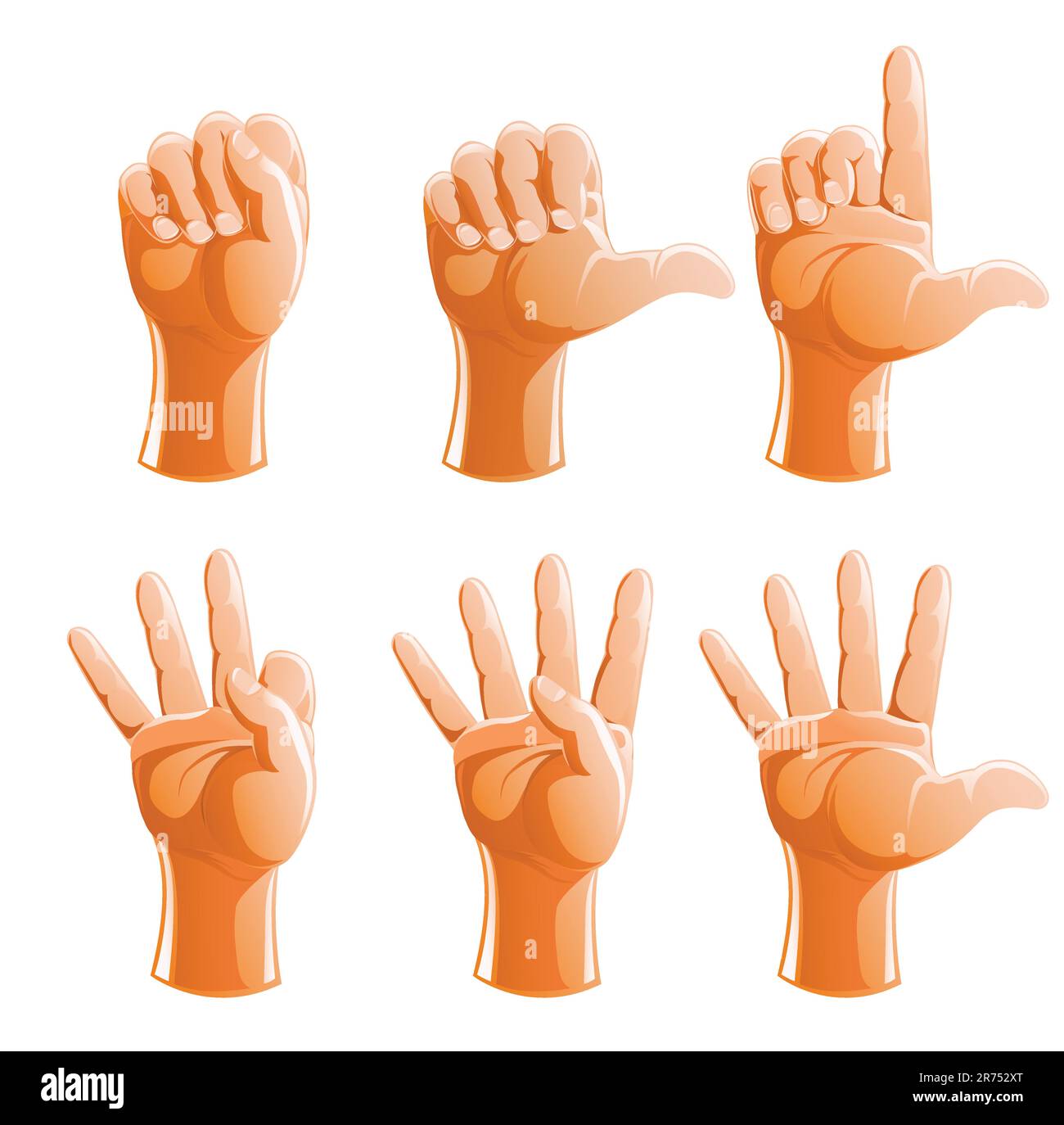 set of gesture arm for account vector illustration isolated on white ...
