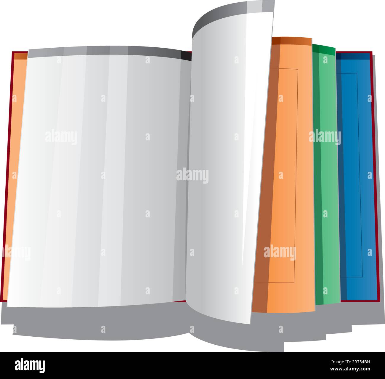 Open Magazine Template with blank Spread. Vector Illustration Stock ...