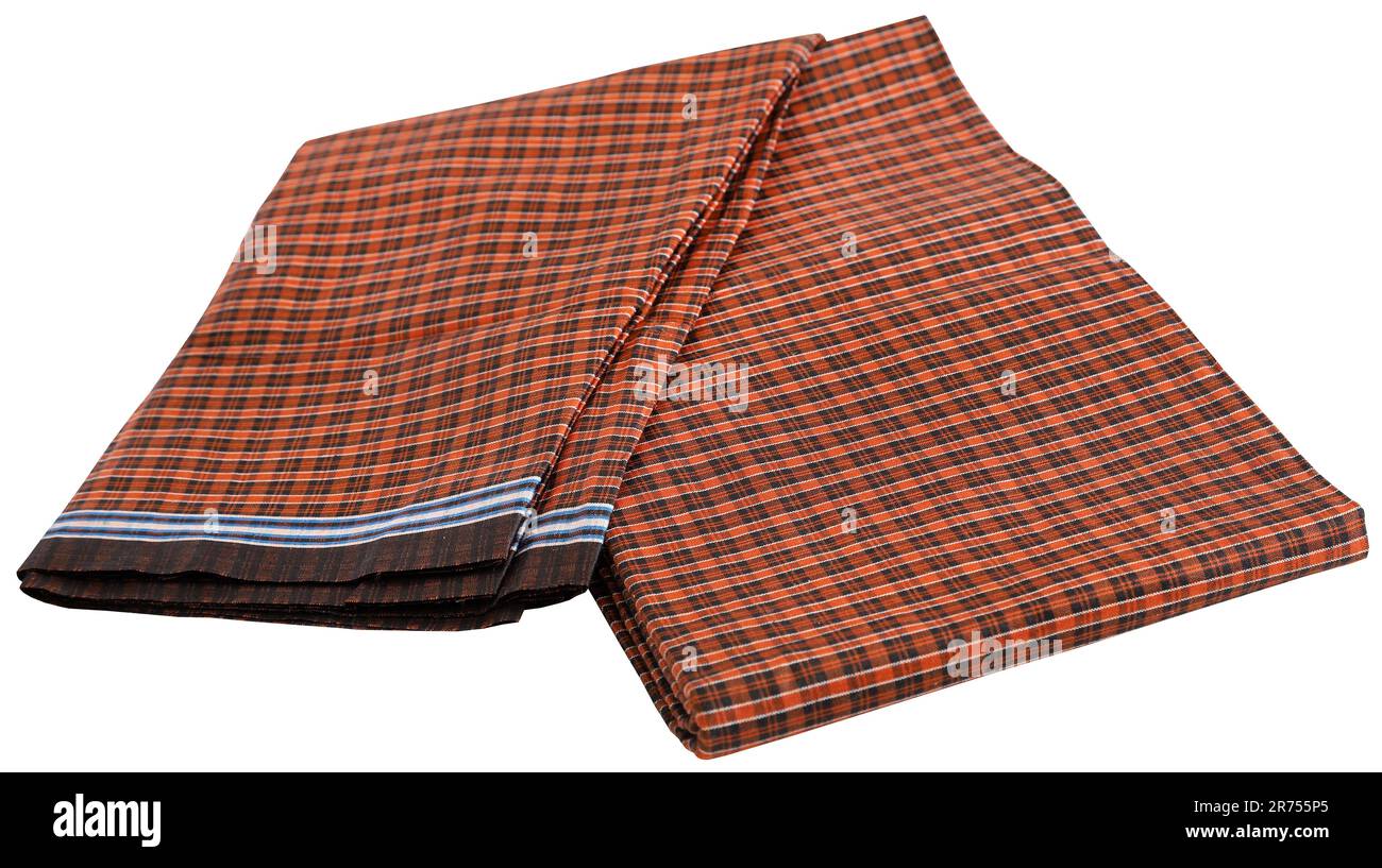 Hand woven cotton lungi of Indian subcontinent Stock Photo - Alamy
