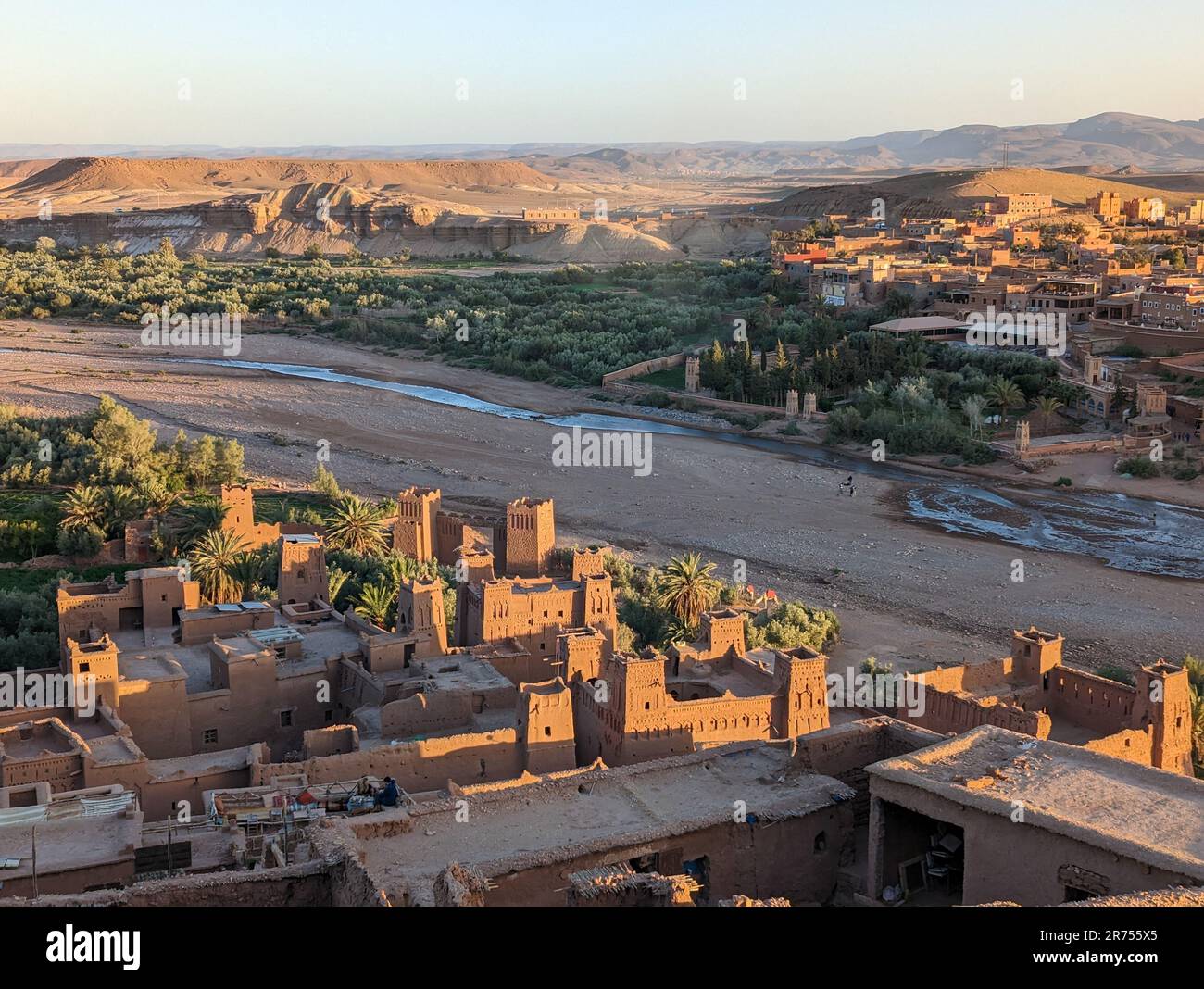 Scenic historic clay houses in the ancient UNESCO town of Ait Ben ...