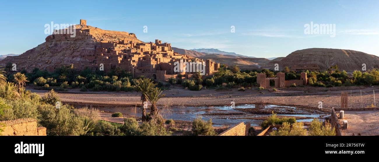 Sunrise over the beautiful historic town Ait Ben Haddou in Morocco ...
