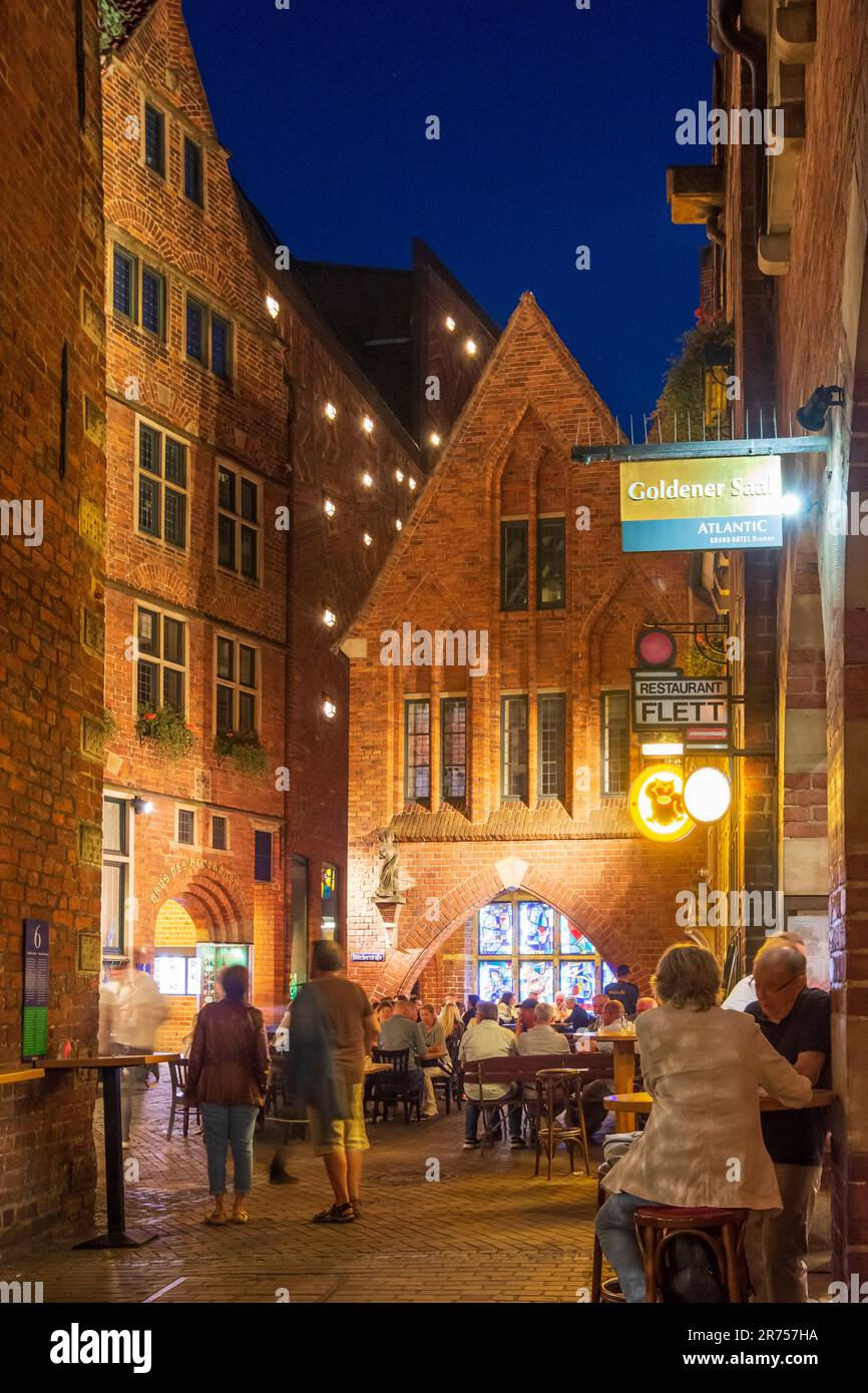 Bremen, street Böttcherstraße, houses in expressionist style, Brick ...