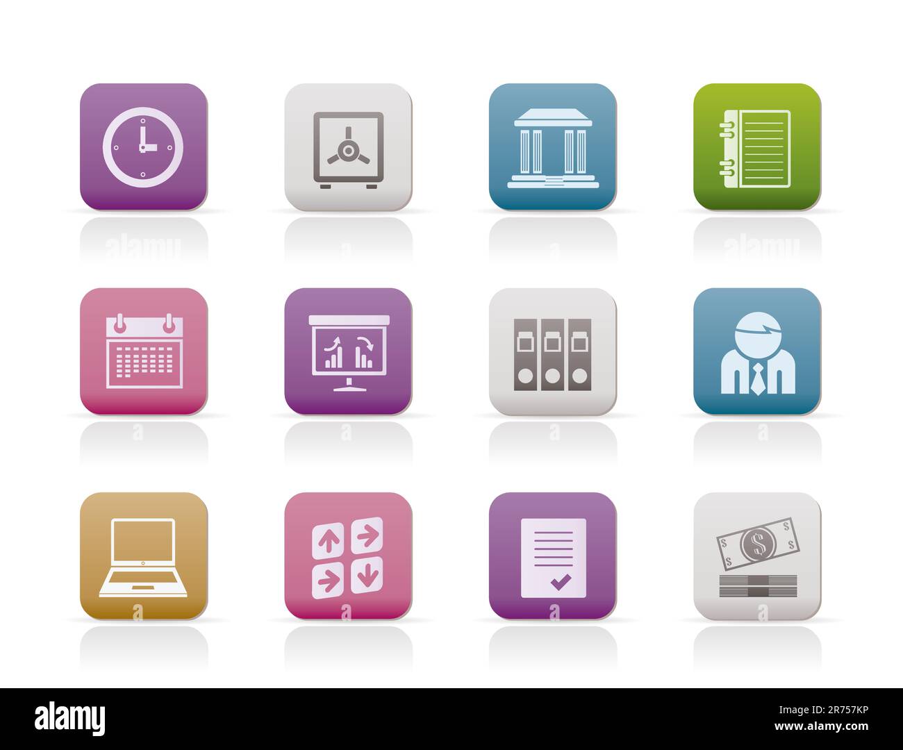 Business, finance and office icons - vector icon set Stock Vector Image ...