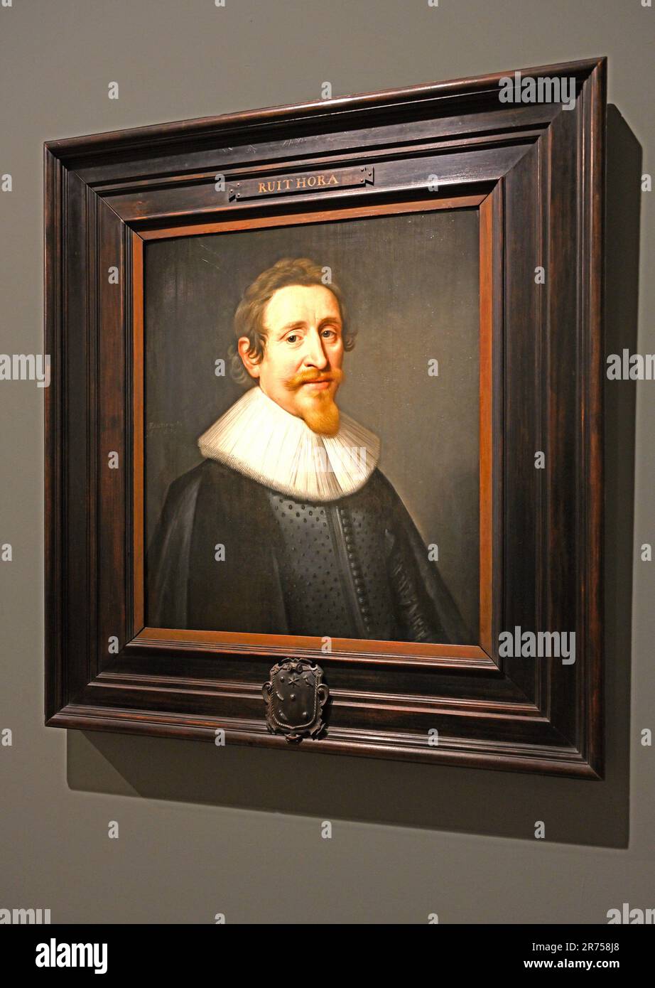 delft, netherlands - 2023-06-03: portrait painting of hugo grotius by ...