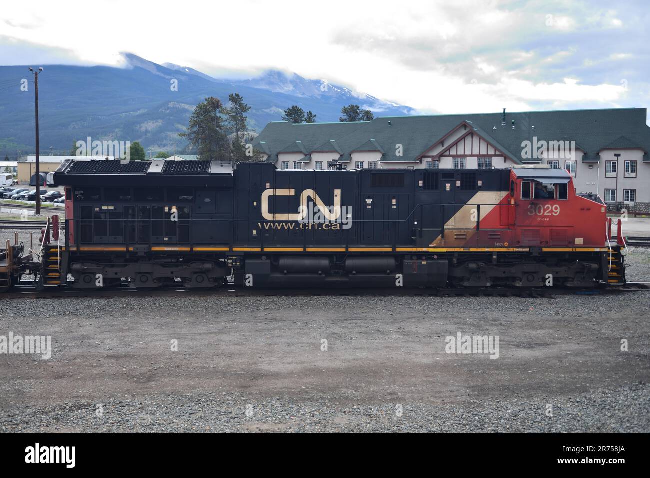 A Canadian National diesel tractor unit in sidings Stock Photo - Alamy