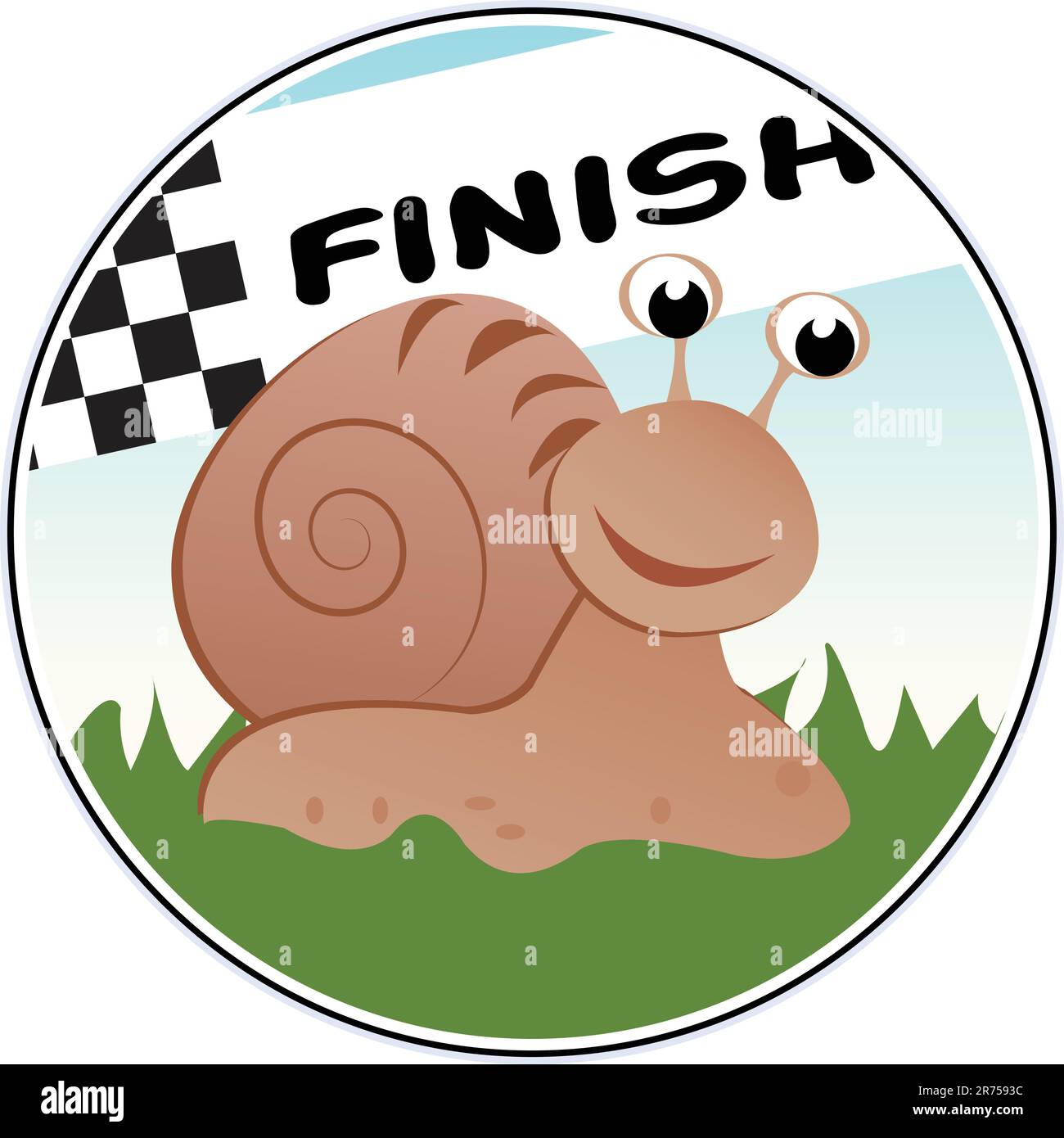 Snail Racer - funny vector illustration Stock Vector Image & Art - Alamy