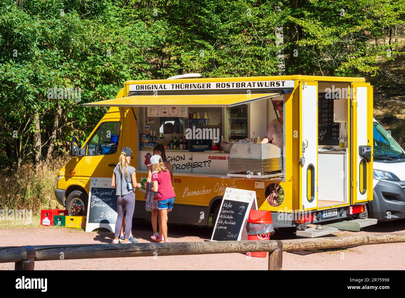 Eisenach, Sales stand for 'Original Thüringer Rostbratwurst' (original ... Eisenach, Sales stand for 'Original Thüringer Rostbratwurst' (original ...