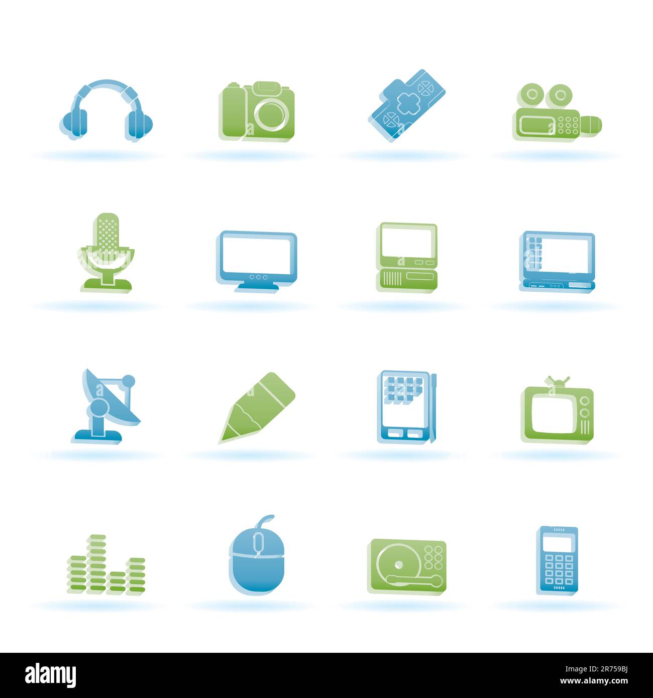 Media equipment icons - vector icon set Stock Vector Image & Art - Alamy