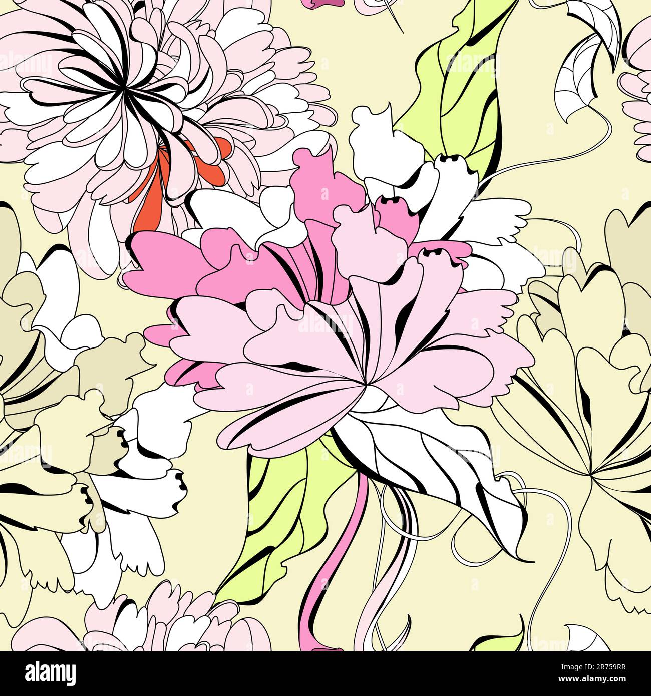 Romantic seamless background Stock Vector Images - Alamy