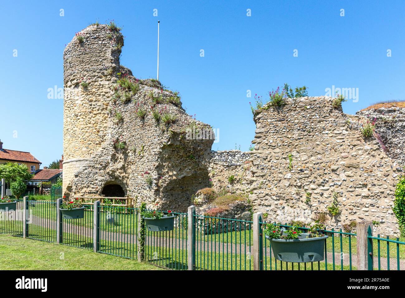 12th century Bigod's Castle, Castle Orchard, Bungay, Suffolk, England ...