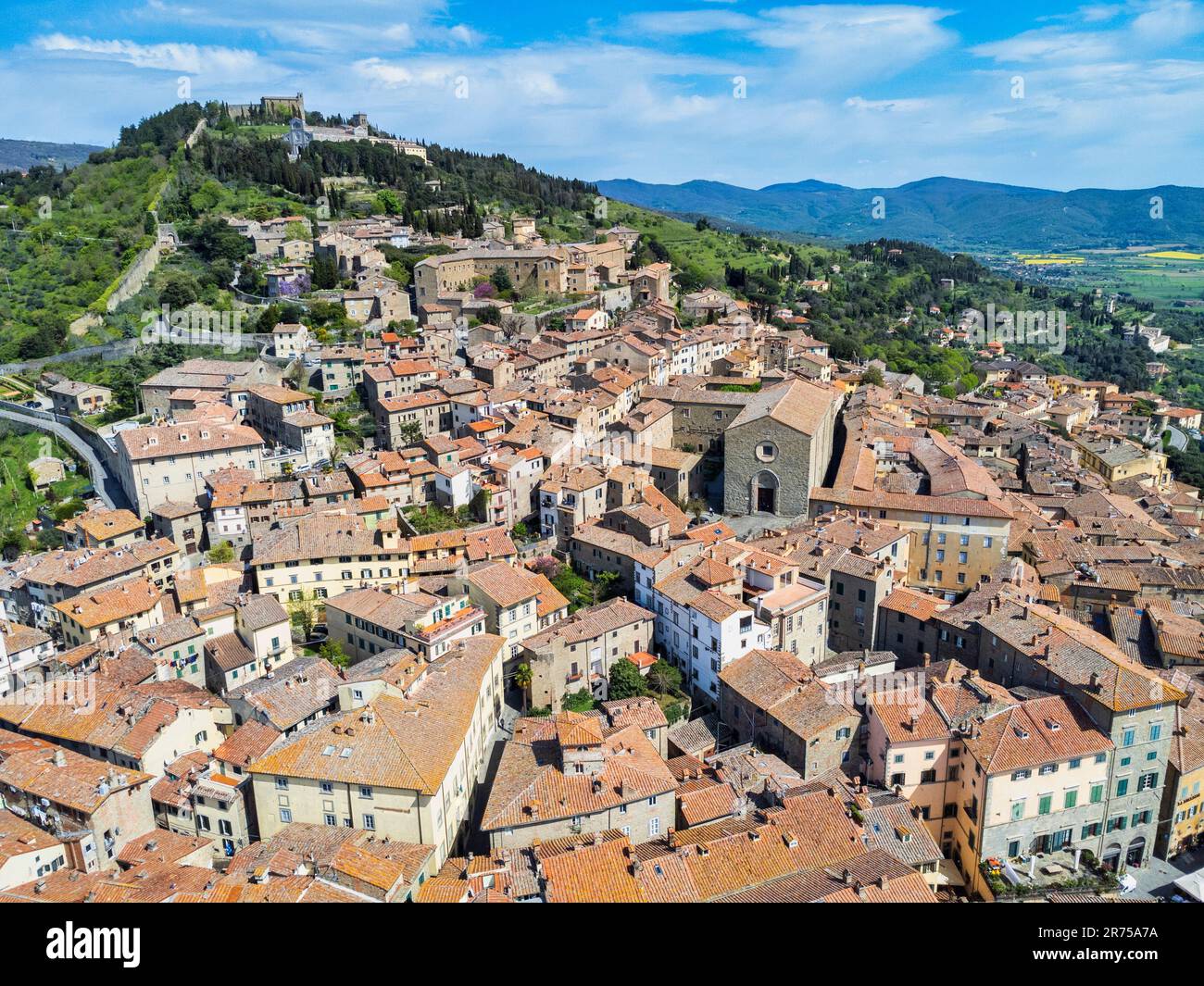 Aerial view ancient etruscan town hi-res stock photography and images ...