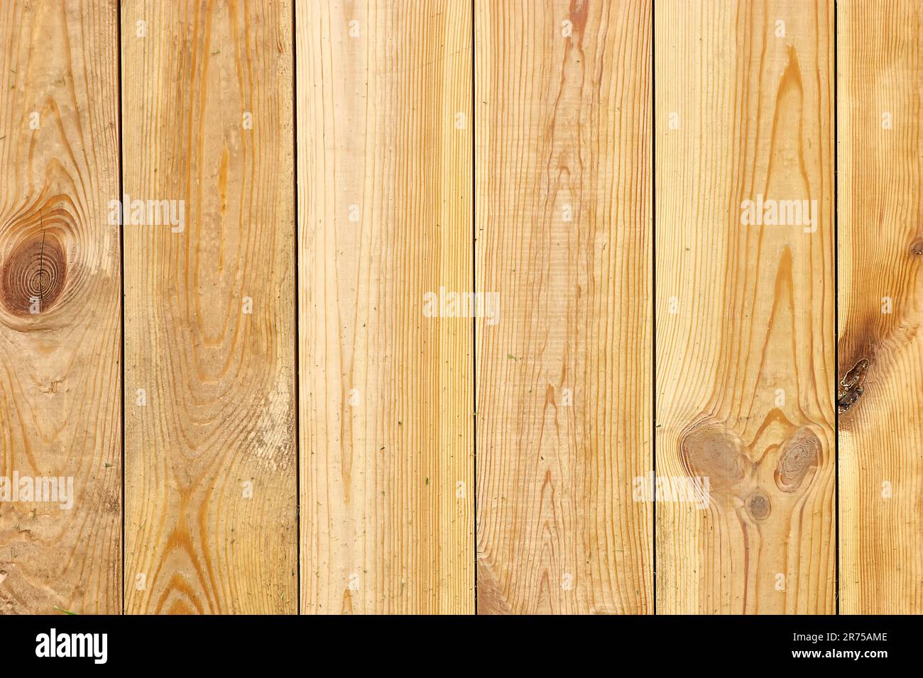 the platform is made of boards made of natural wood of a light shade ...