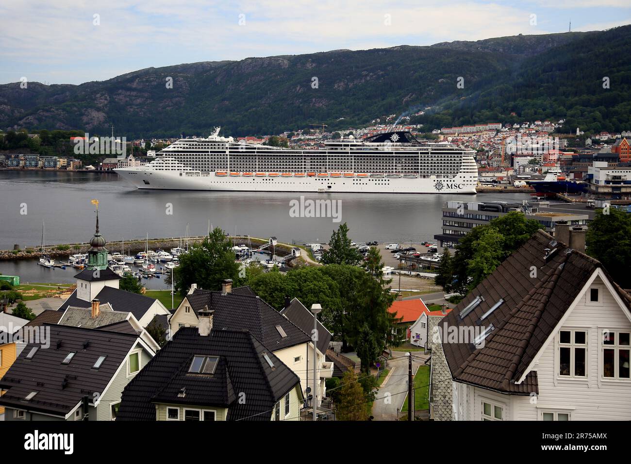 MSC Fantasia visiting Bergen, Norway Stock Photo - Alamy