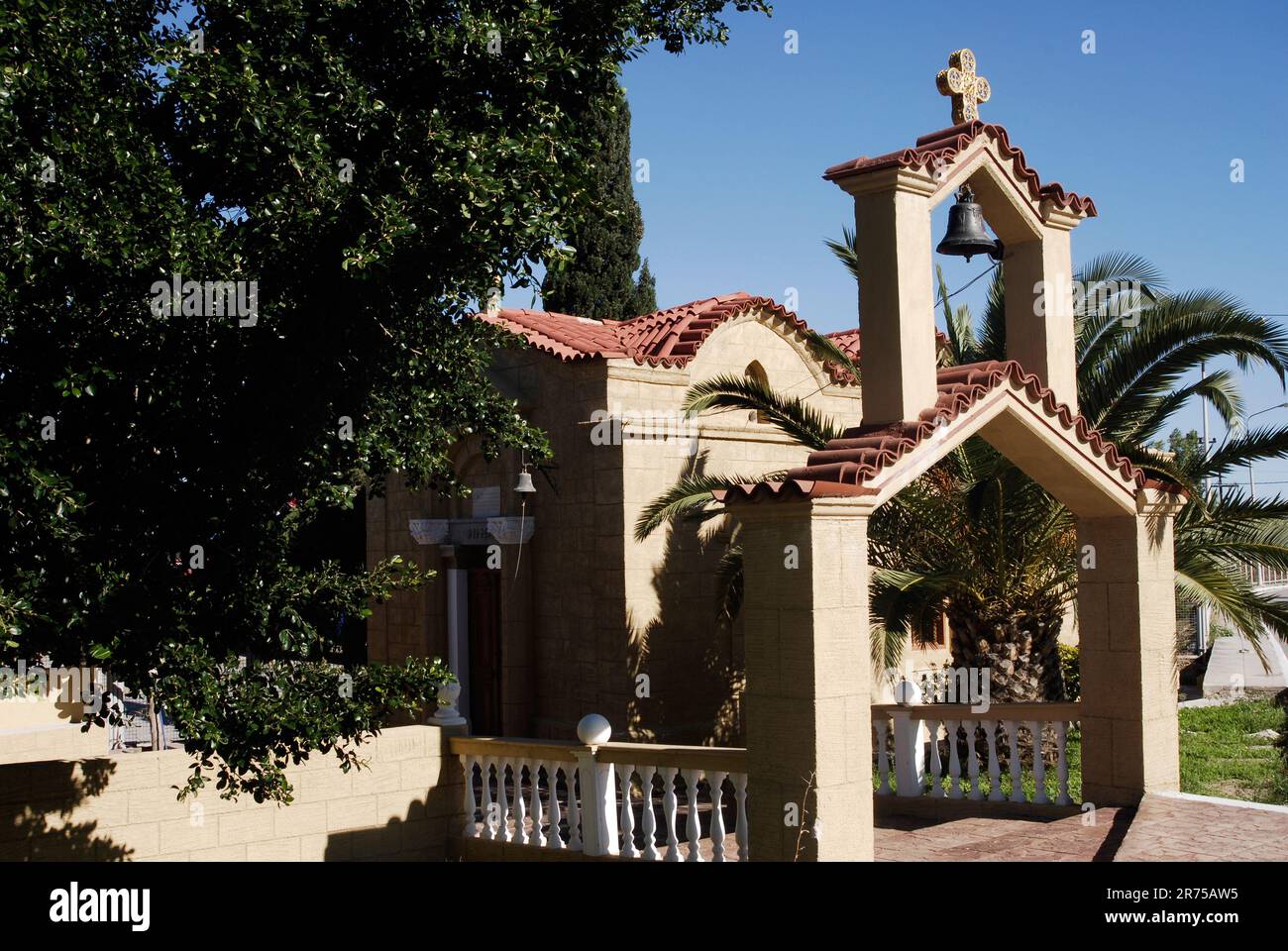 Greece, Rhodes island Paradeisi village church of Saint Anastasia and ...