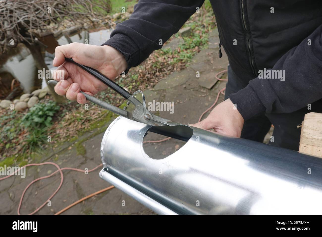Rainwater gutter drain hi-res stock photography and images - Alamy