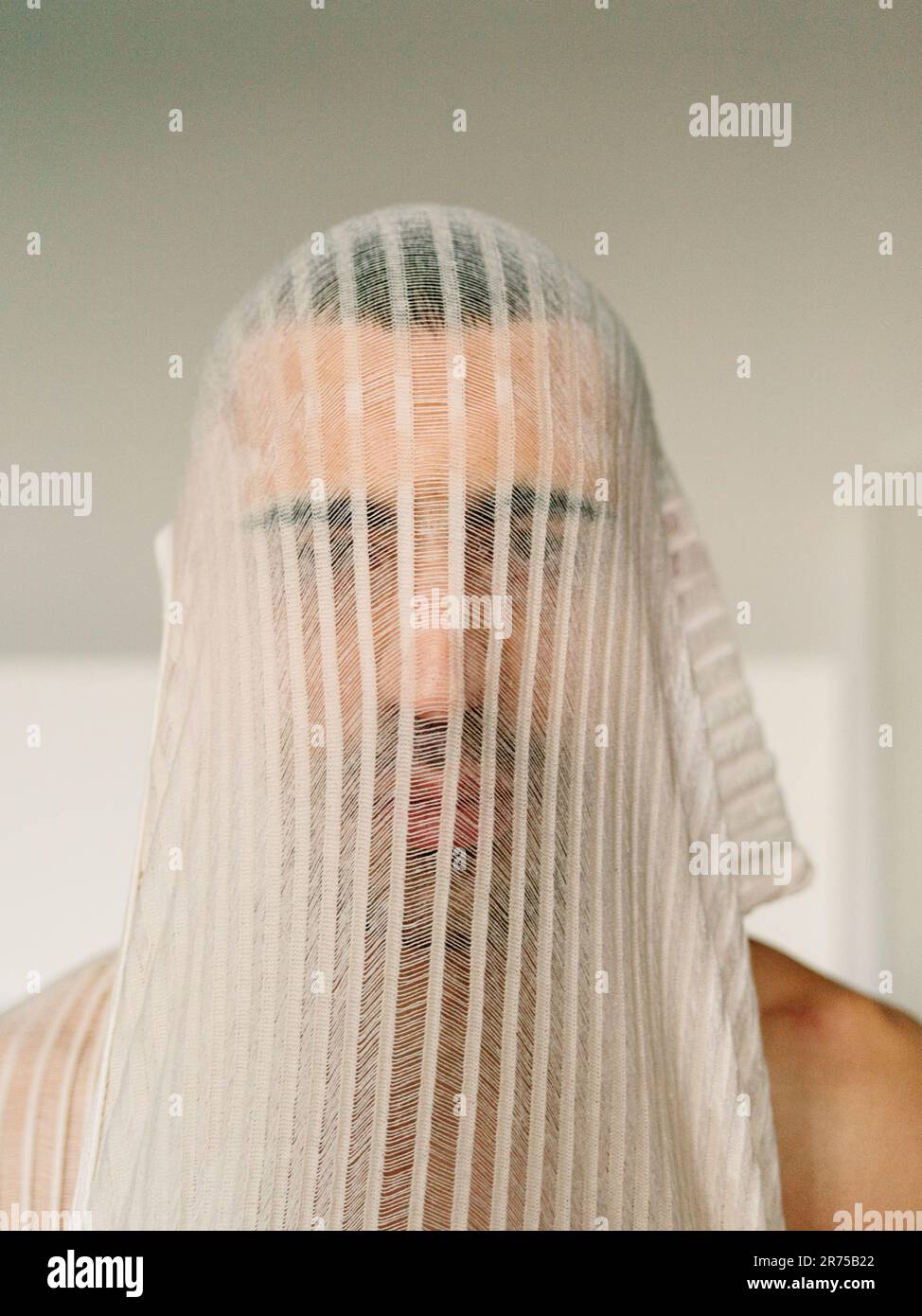 Man, Face, Concealed, Cloth, Transparent, portrait Stock Photo - Alamy