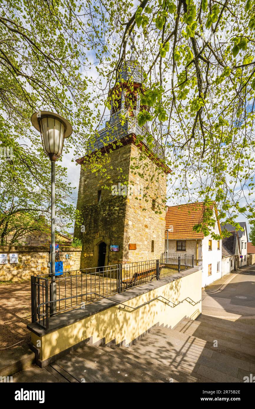 most leaning tower in the world in Gau-Weinheim in Rheinhessen, the ...