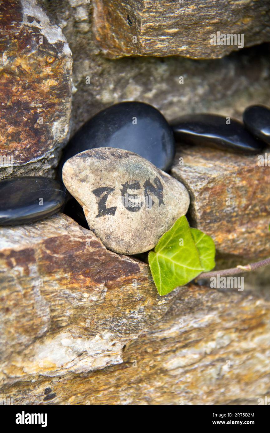Stone word zen hi-res stock photography and images - Alamy