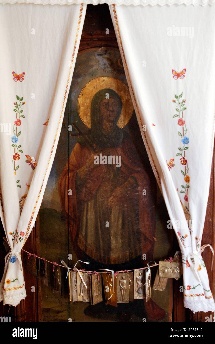 Greece, Rhodes island Paradeisi village church of Saint Anastasia and ...