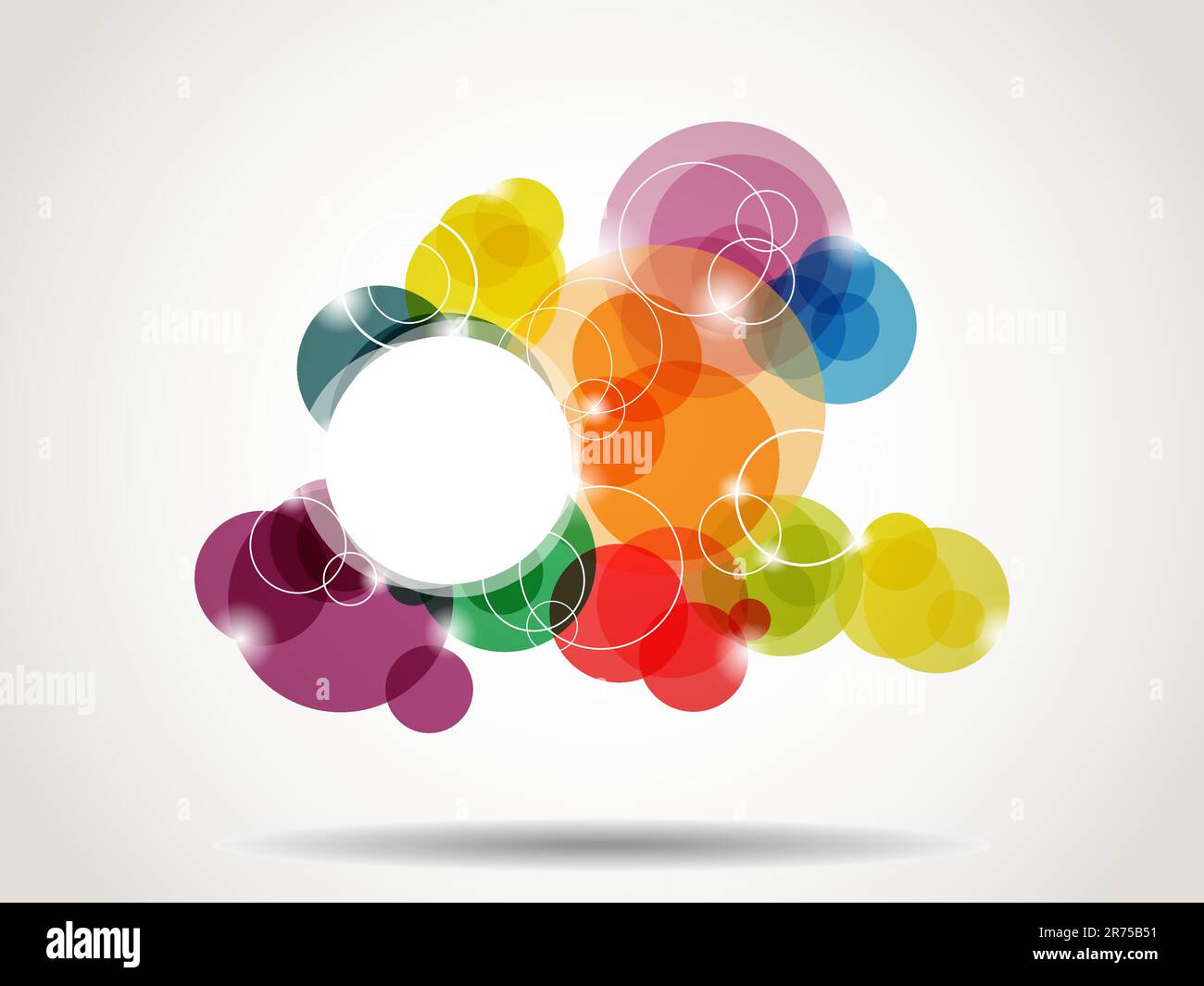 Abstract vector background with different red, yellow, orange shapes ...