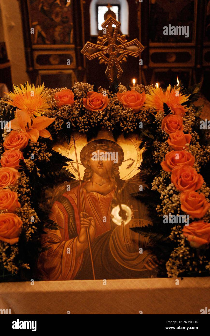 Greece, Rhodes island Paradeisi village church of Saint Anastasia and ...