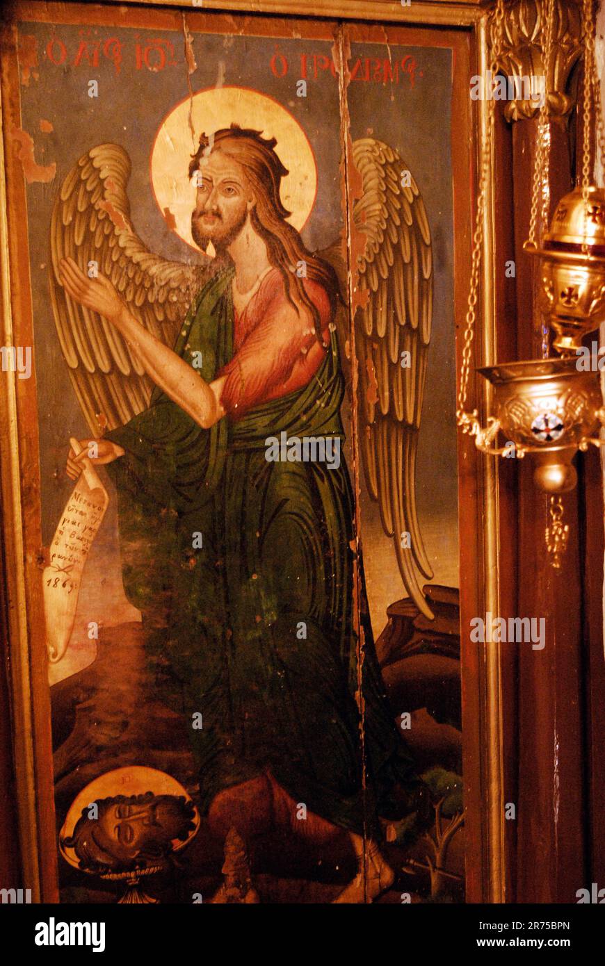 Greece, Rhodes island Paradeisi village church of Saint Anastasia and ...