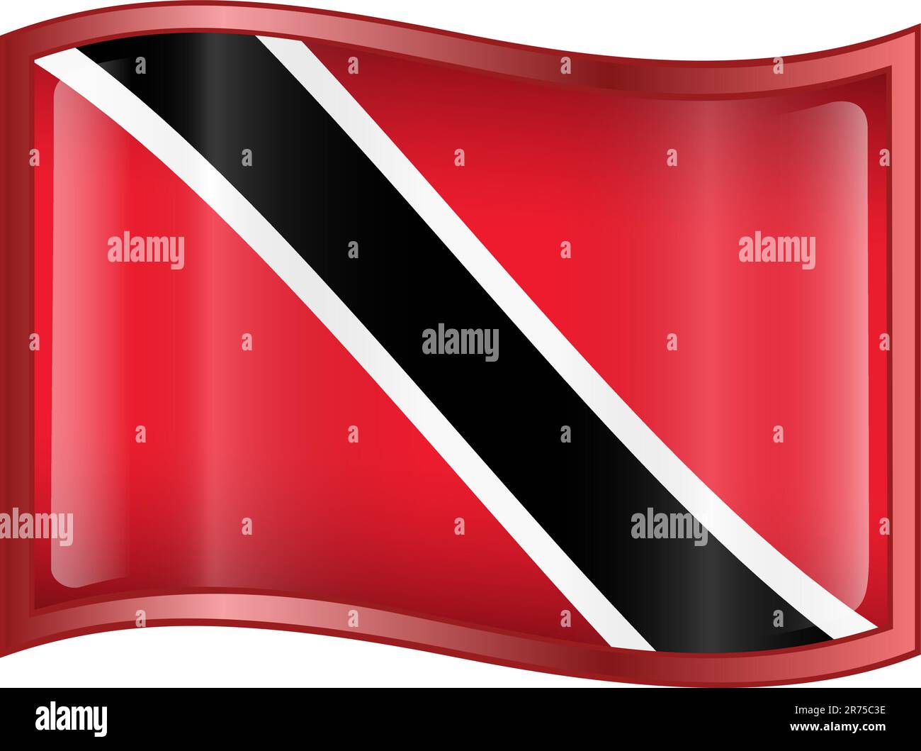 Trinidad and Tobago Flag icon, isolated on white background Stock Vector Image & Art - Alamy