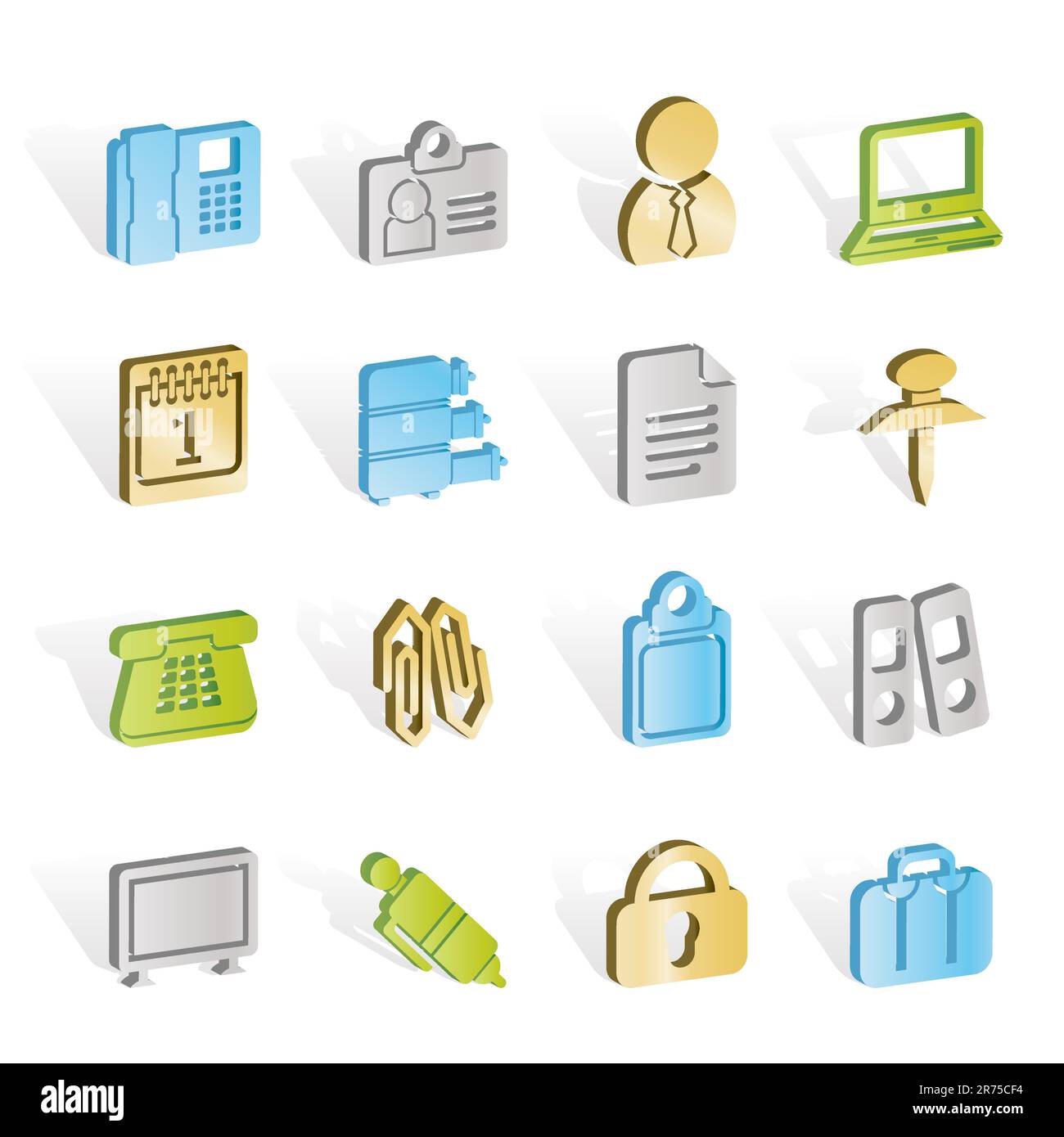 Laptop document contract business Stock Vector Images - Alamy