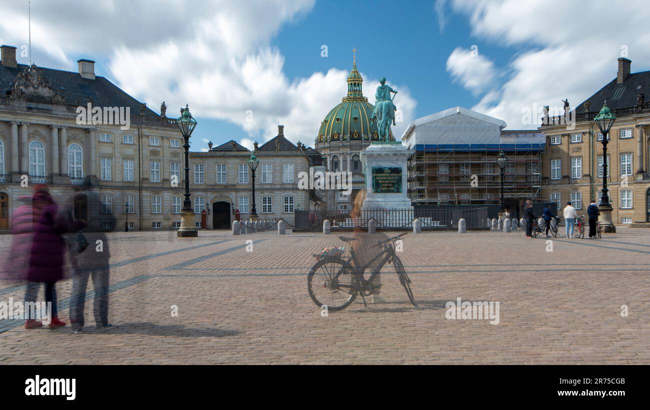 Amalienborg Palace and dome of Frederik's Church, also called Marble ...