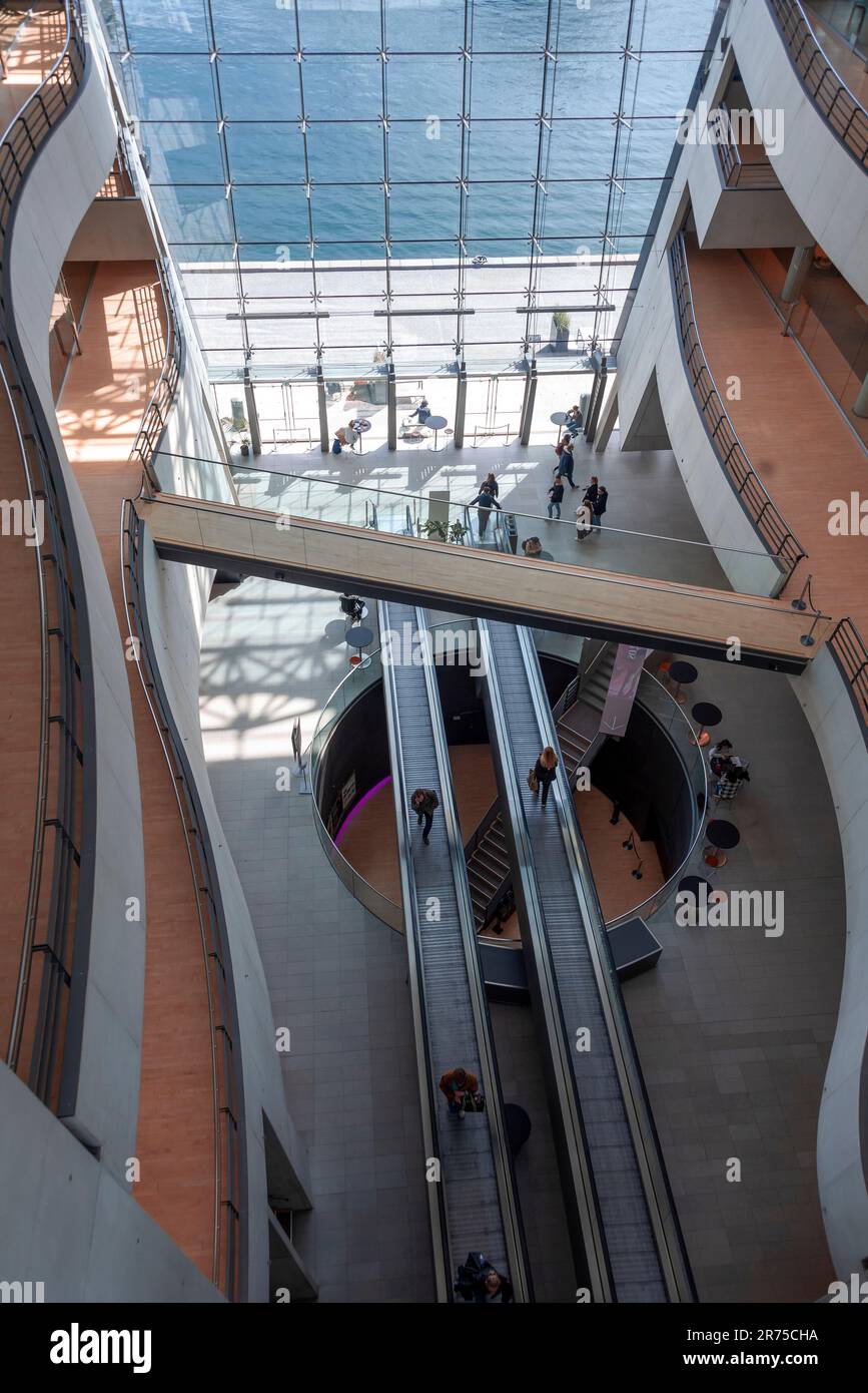 Interior view of the Black Diamond, modern extension of the Royal ...