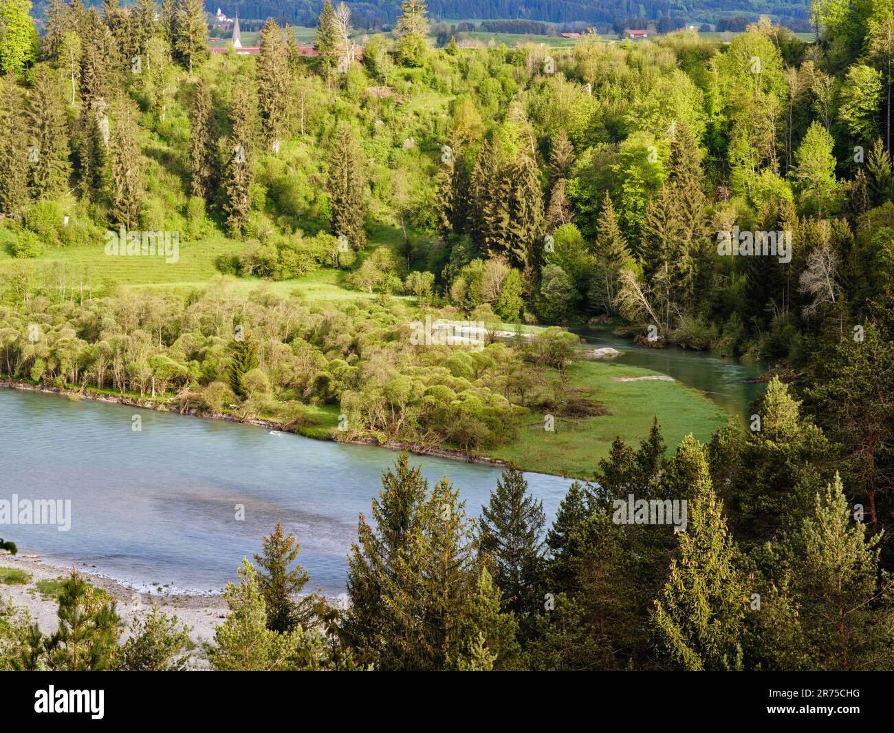 The Lech River in the Litzau Loop Stock Photo - Alamy