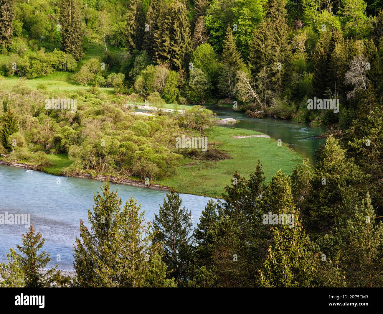 The Lech River in the Litzau Loop Stock Photo - Alamy