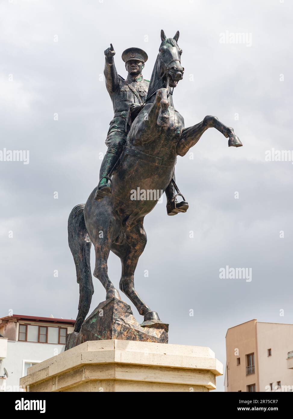 A picture of the Ataturk Statue in Bergama Stock Photo - Alamy