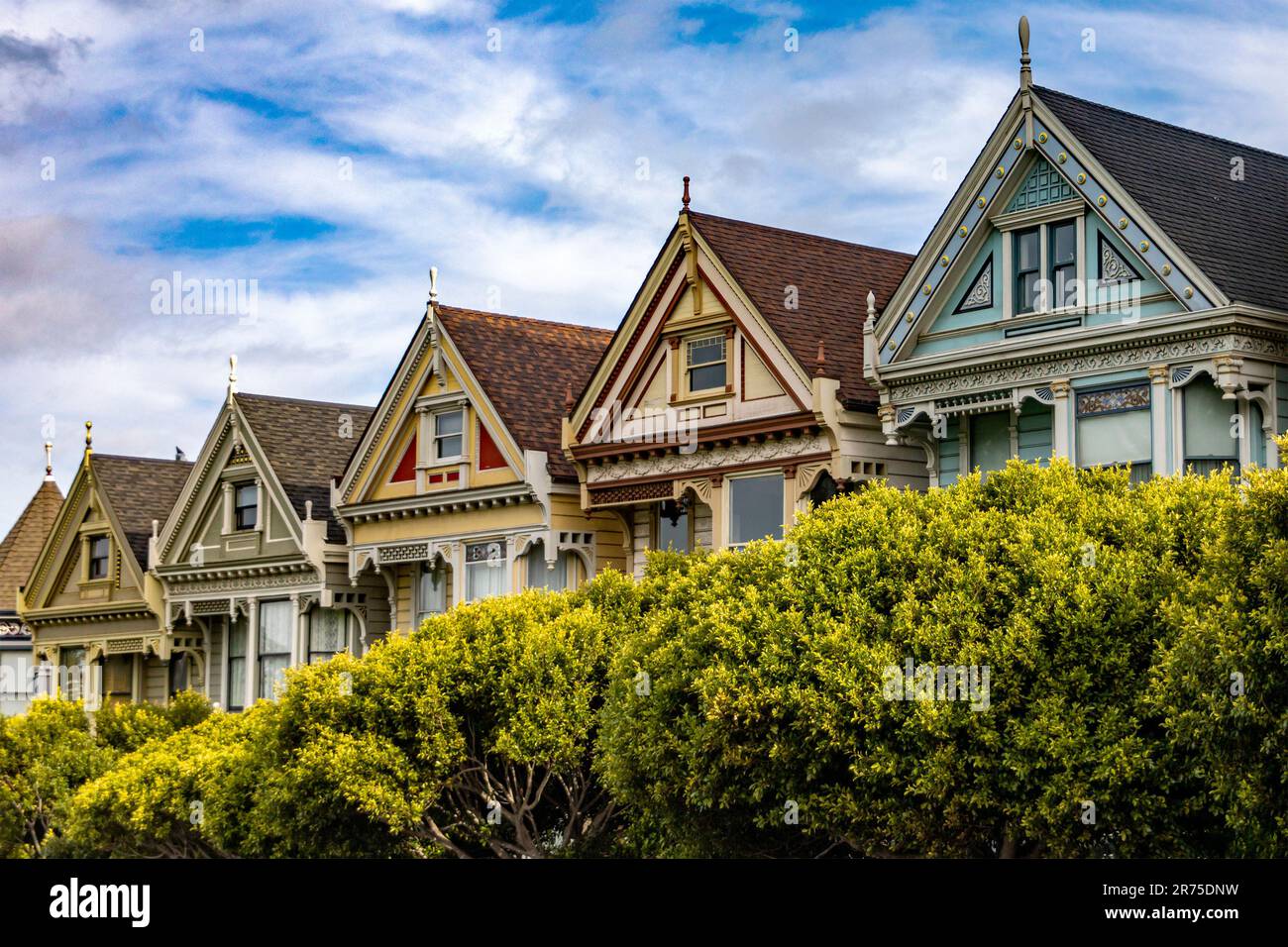 Photograph of the Painted Ladies of San Francisco in the state of ...