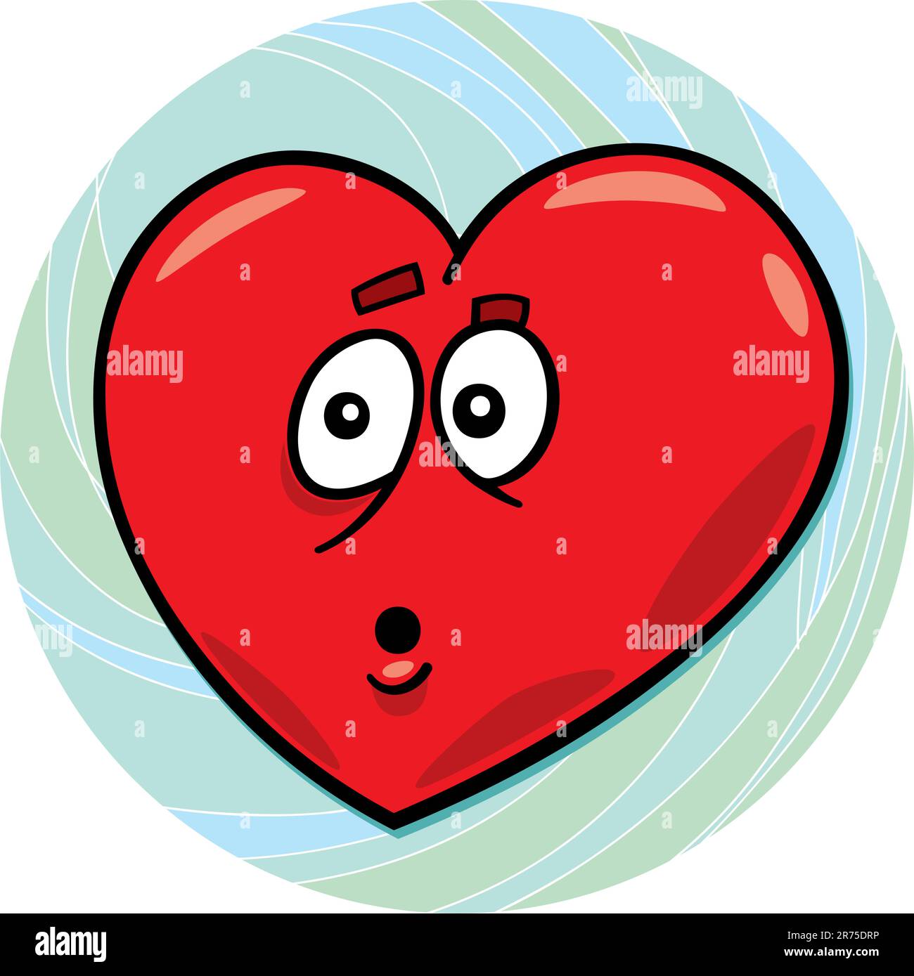 cartoon illustration of startled heart Stock Vector Image & Art - Alamy