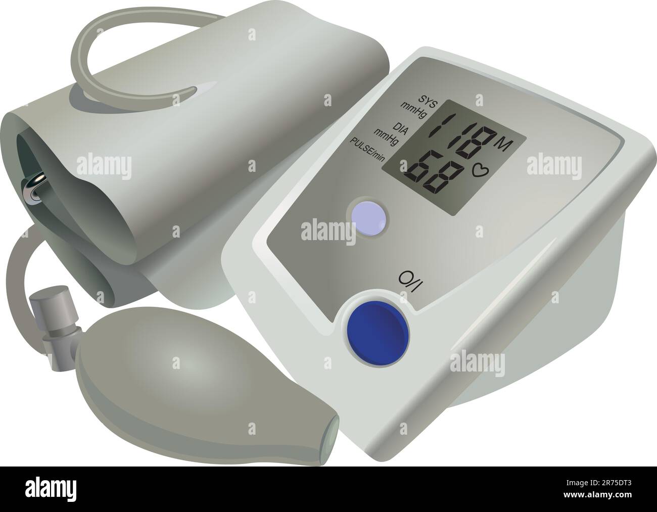The medical device for blood pressure and pulse measurement Stock ...