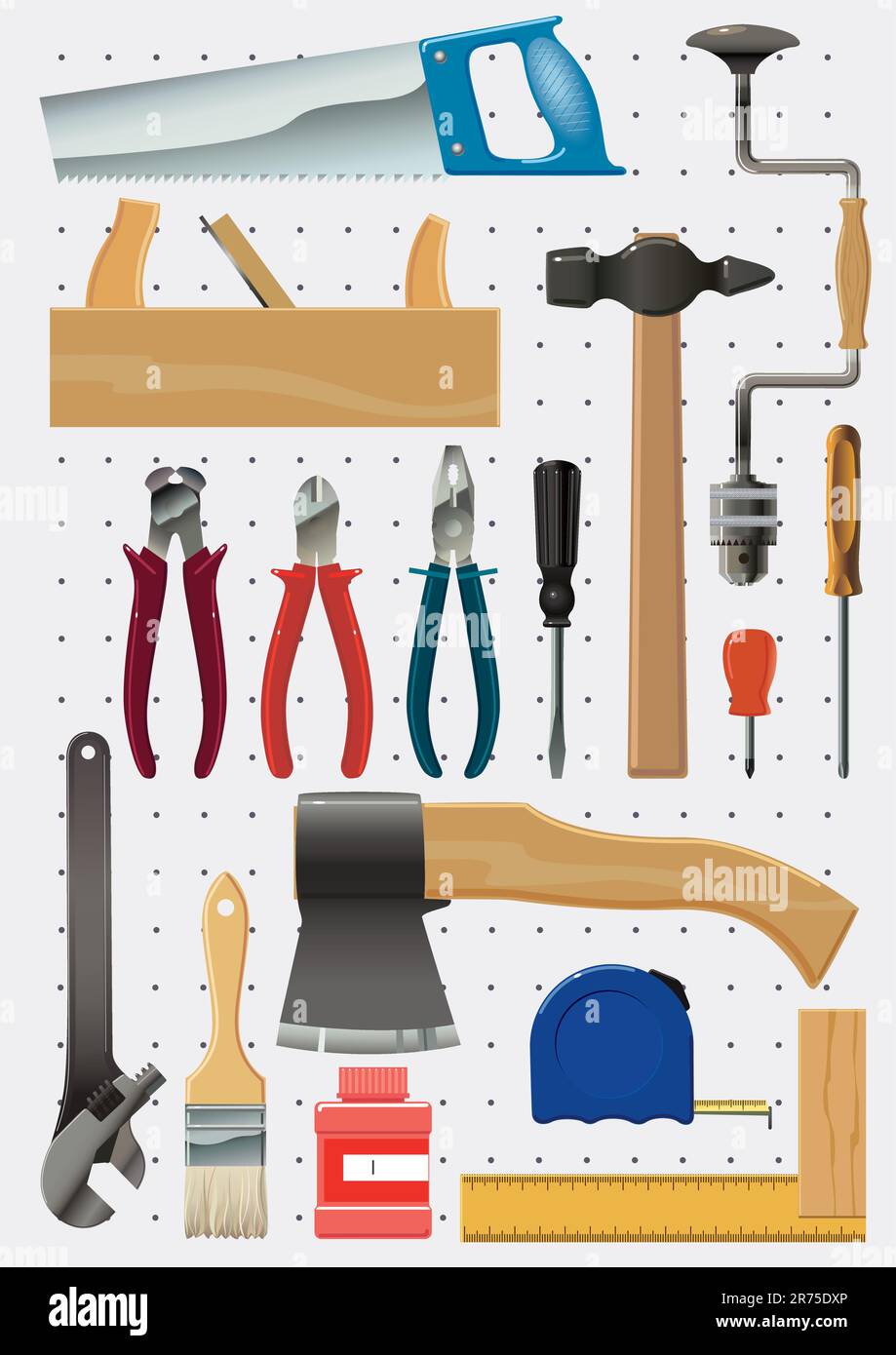 Various hand tools Stock Vector Images - Alamy