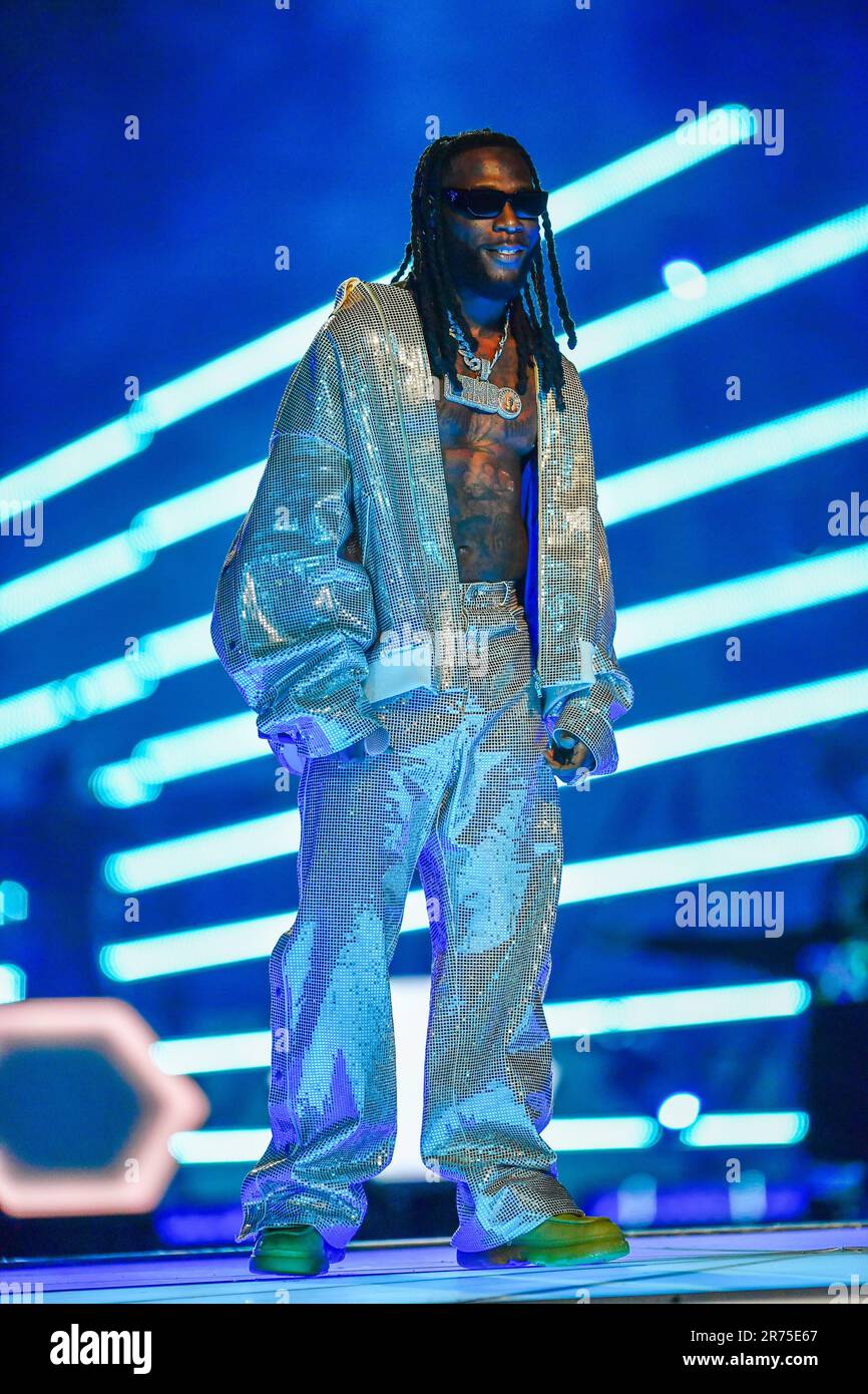 Istanbul, Turkey. 10th, June 2023. The Nigerian singer Burna Boy ...