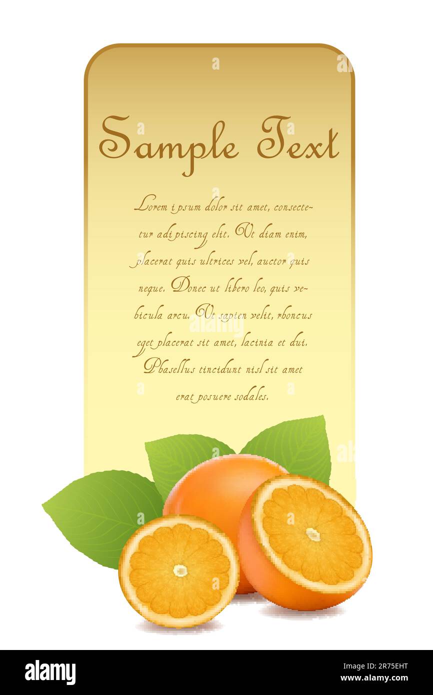 illustration of health card with orange on white background Stock ...