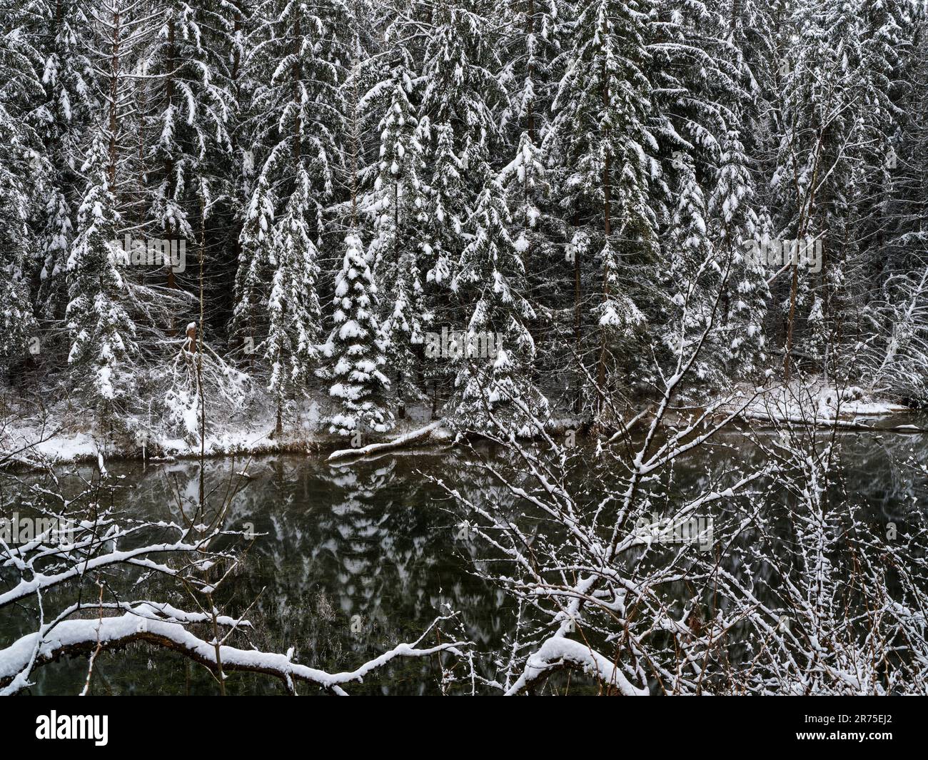 The Lech at the former Hurlach waterfalls Stock Photo - Alamy